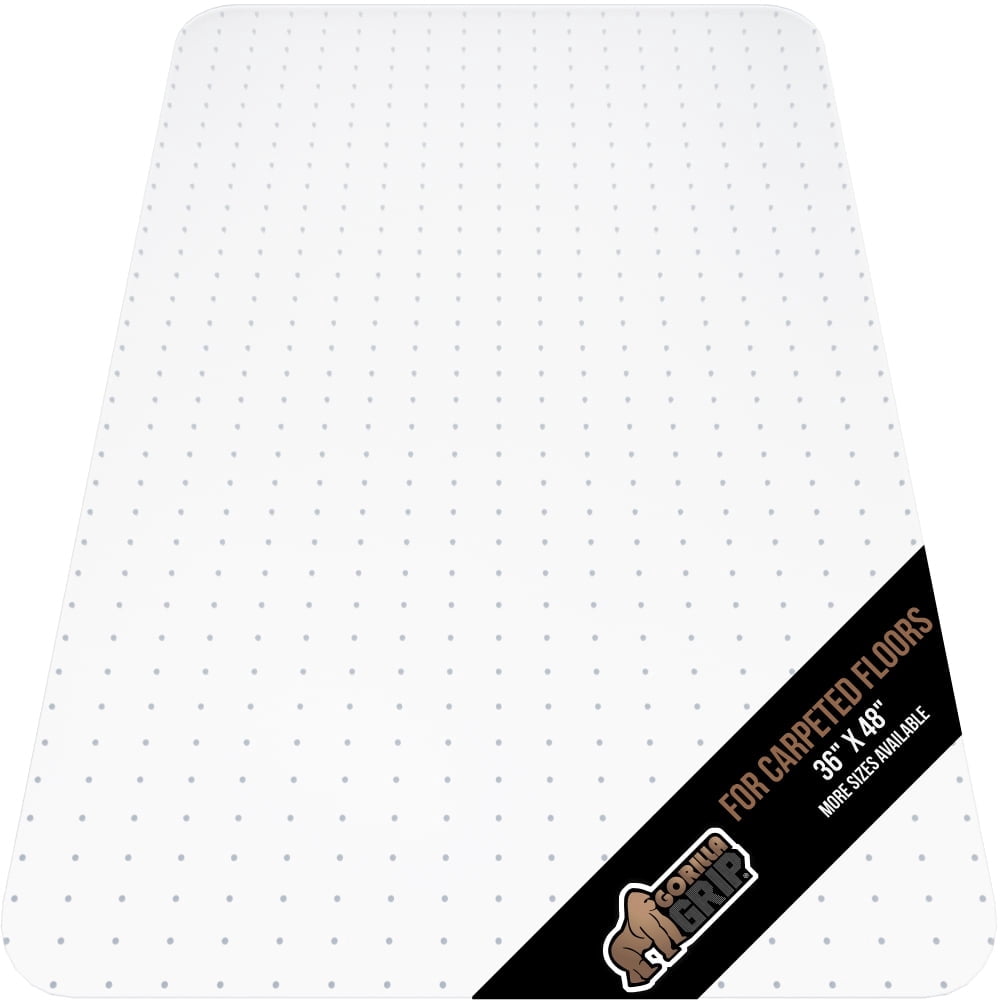 GORILLA GRIP Office Chair Mat for Carpet Floors, 36x48, Smooth Glide ...
