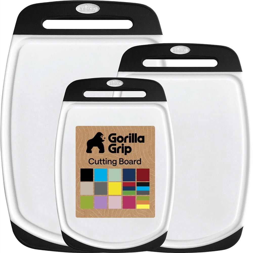 GORILLA GRIP Oversized 100% BPA Free Reversible Kitchen Cutting Board ...