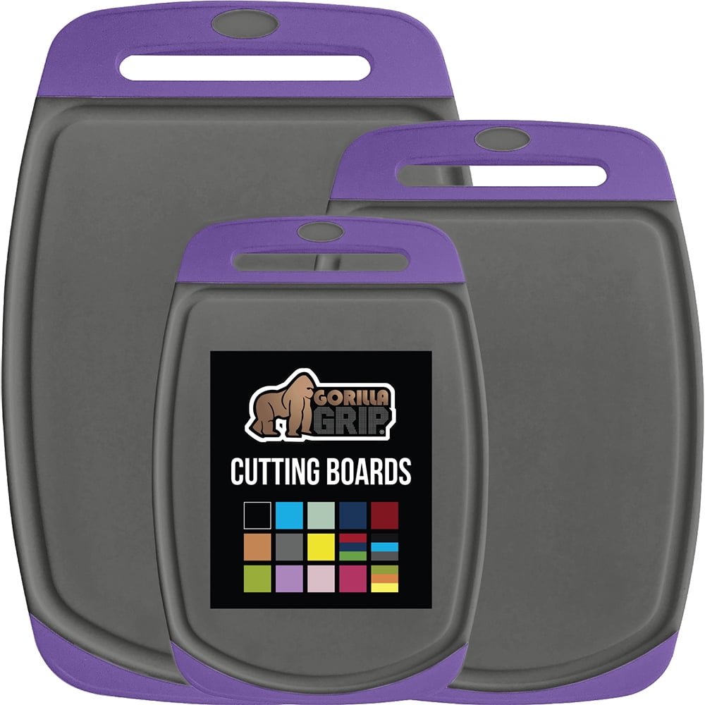 GORILLA GRIP Oversized 100% BPA Free Reversible Kitchen Cutting Board ...