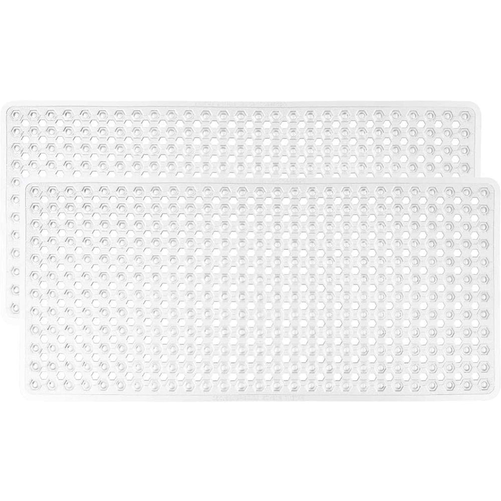 GORILLA GRIP Patented Bath Tub Shower Mat, 2 Pack, Machine Washable ...