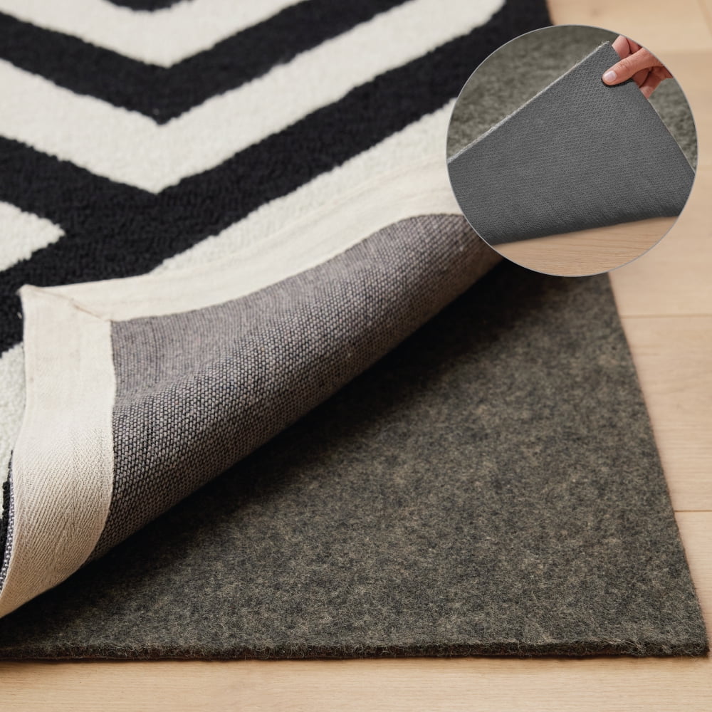 GORILLA GRIP Felt Rug Gripper Rug Pad 1/8” Thick 10x2 FT Protective ...