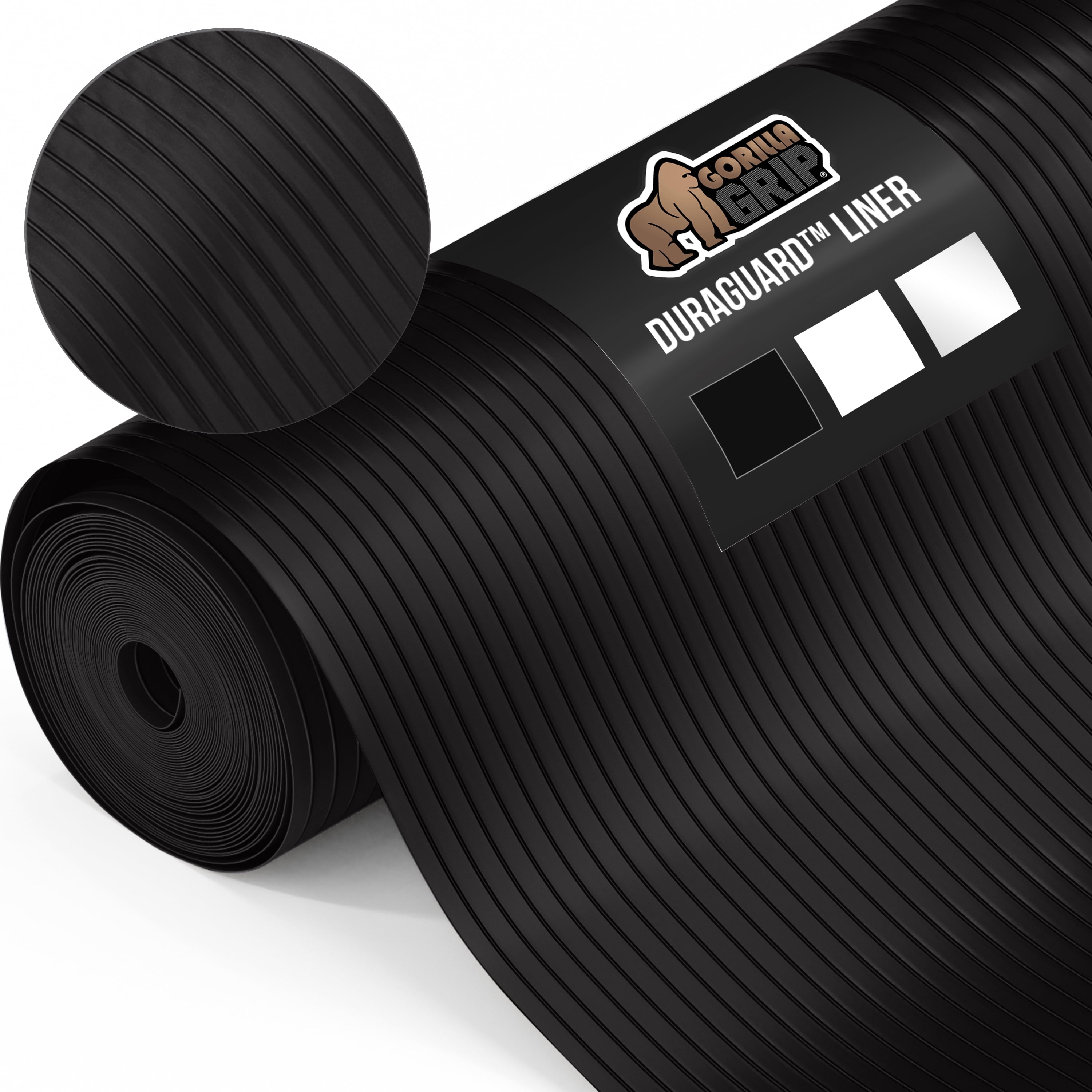 GORILLA GRIP Shelf Liner, DuraGuard Ribbed Waterproof Drawer, Cabinet ...