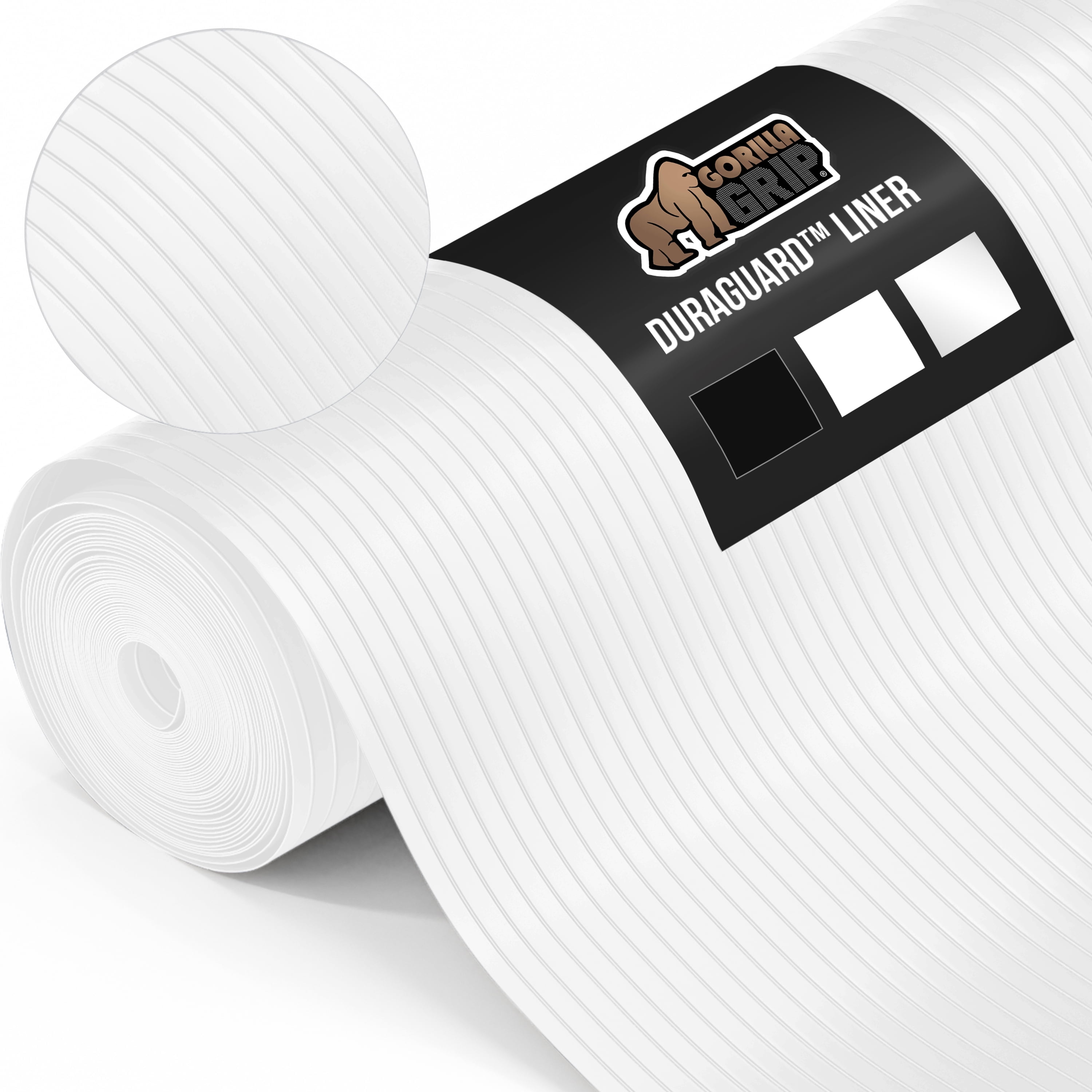 GORILLA GRIP Shelf Liner, DuraGuard Ribbed Waterproof Drawer, Cabinet ...