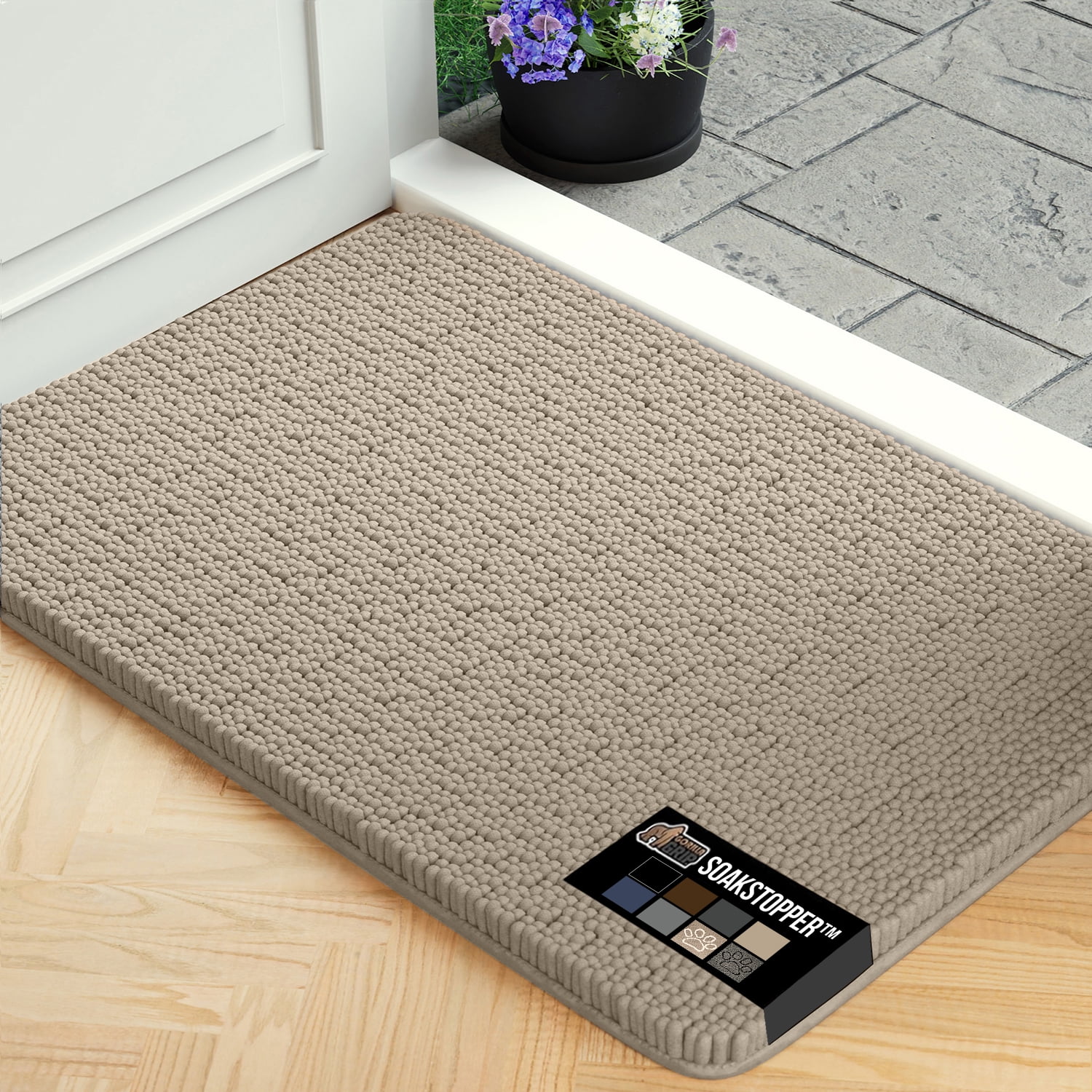 Free Shipping! Gorilla Grip Washable Chenille Doormat, Absorbent Quick ...
