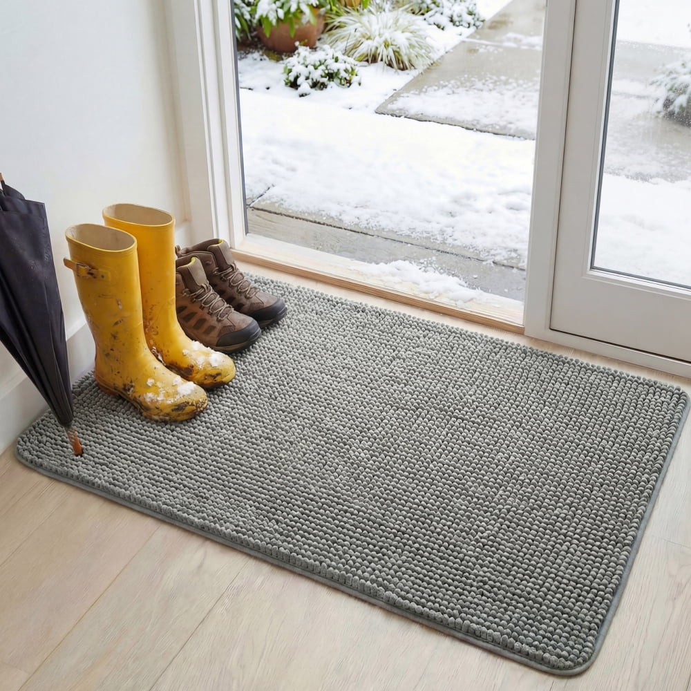 Gorilla Grip Doormat for Muddy Dog Paws, 48x30 Absorbent Microfiber ...