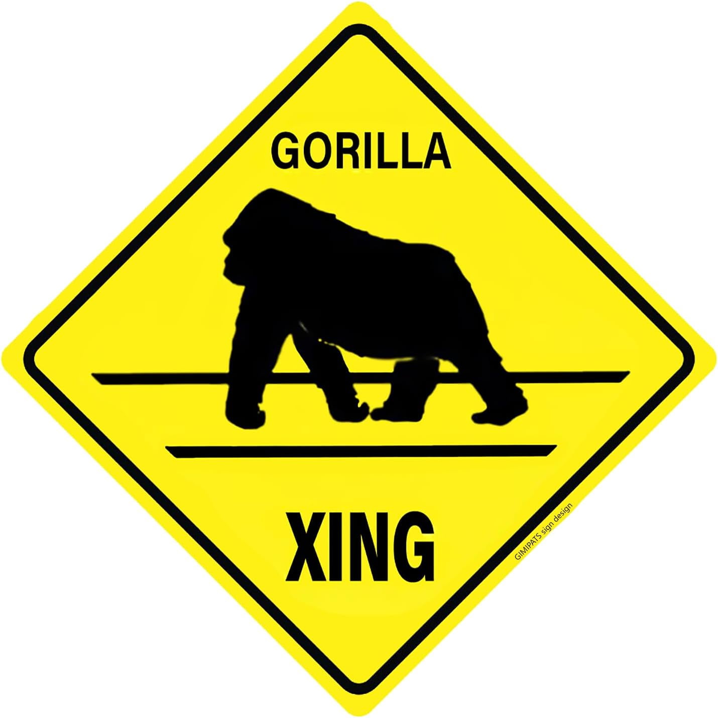 GORILLA XING CROSSING Sign"Fun Tropical Animal Theme Decor,Wildlife ...