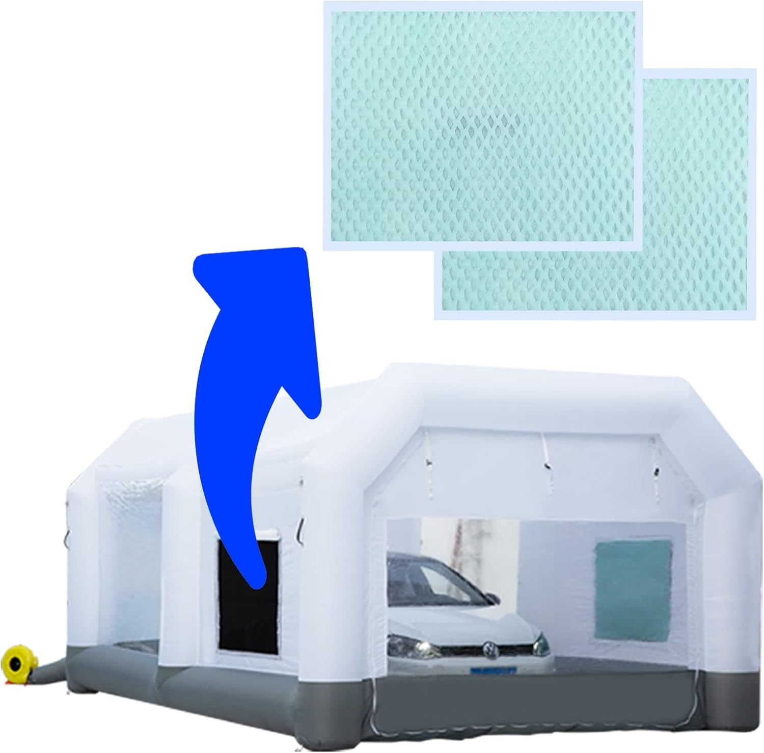 GORILLASPRO Inflatable Paint Booth Cell Pockets Pre-Filter Media ...