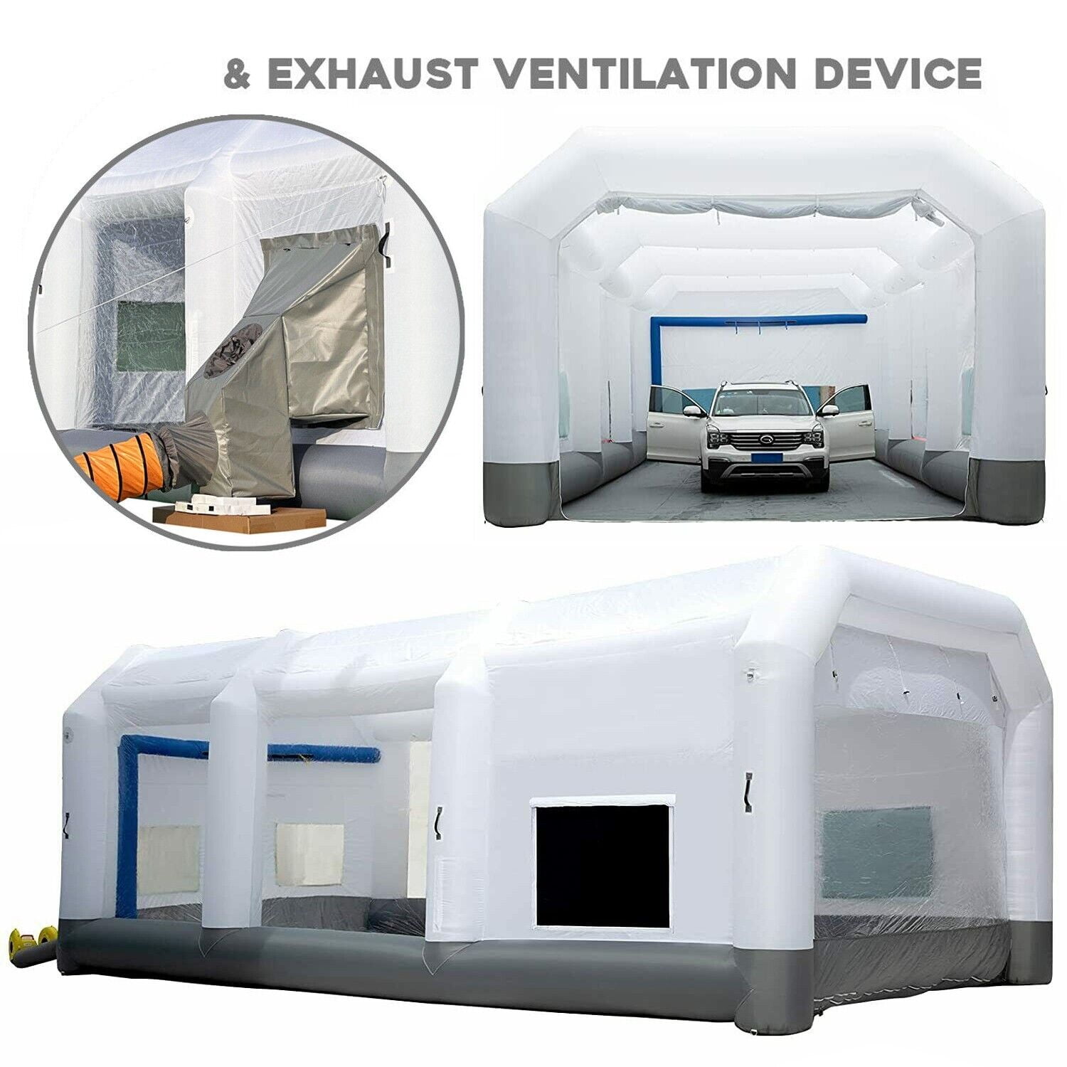 GORILLASPRO Portable Inflatable Mobile Car Paint Booth Tent 33X20X15Ft ...