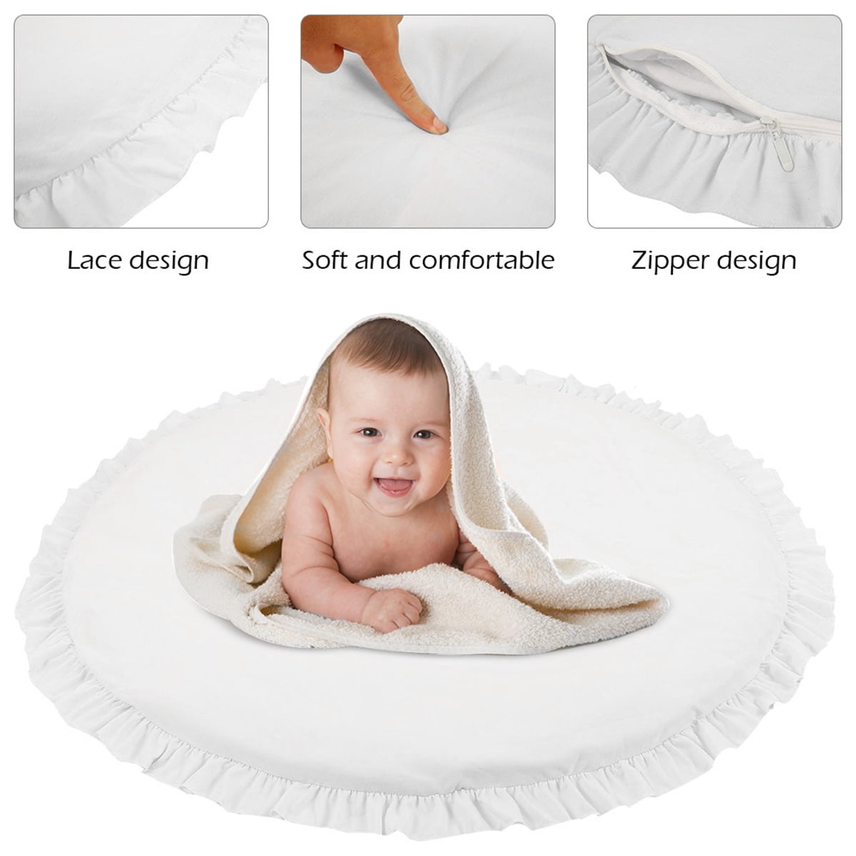 GORWARE Newborn Baby Padded Play Mats Soft Cotton Crawling Mat Girls ...