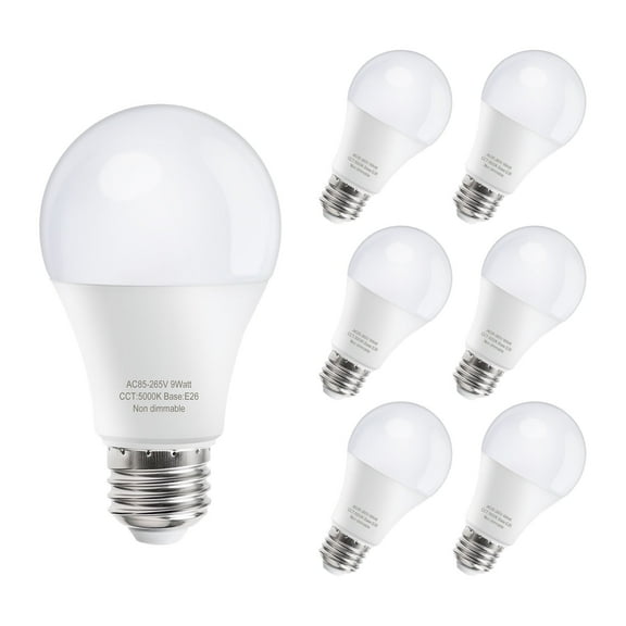 YJYASX-A19 LED Light Bulb, 60W Equivalent, 2700K Soft White Light Bulbs ...