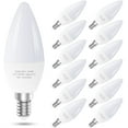 GOSCHE Small Base Bright 60W E12 LED Candelabra Bulbs, 550 LM, 5000K ...
