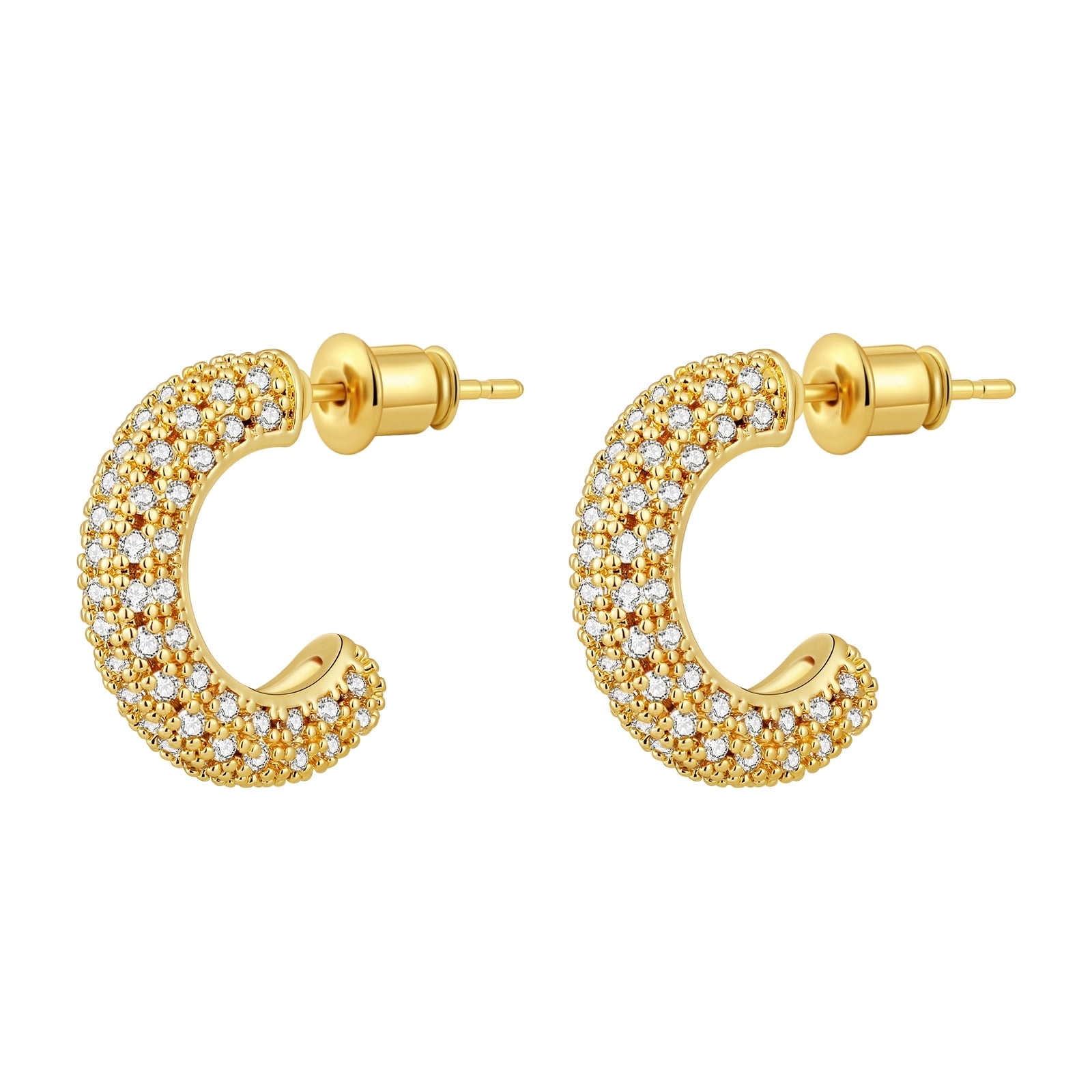 GOSFRY Small Hoop Earrings for Women,14K Gold Plated Exquisite Trendy C ...