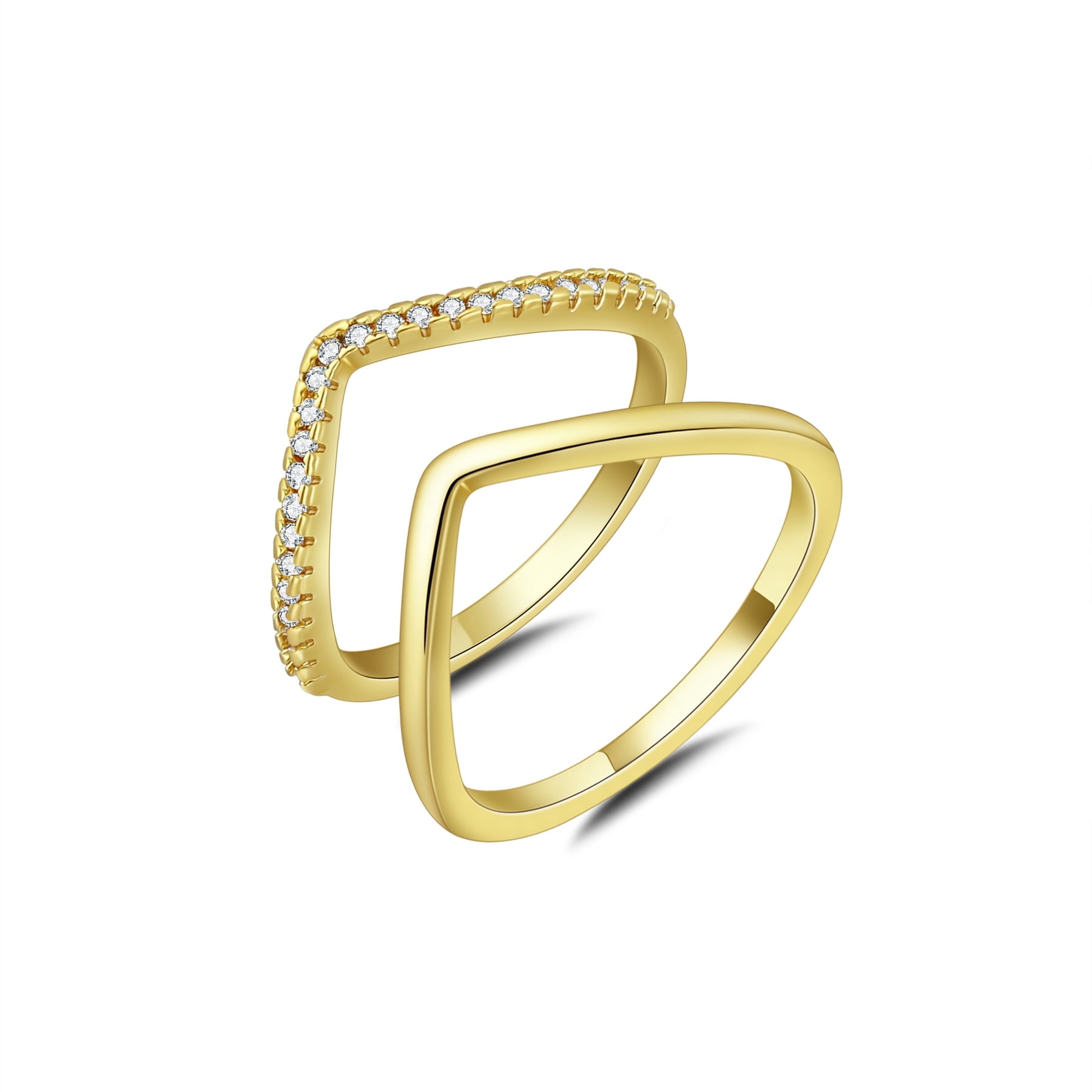 GOSFRY Gold Rings for Women Non Tarnish Trendy Stackable Dainty 14K ...