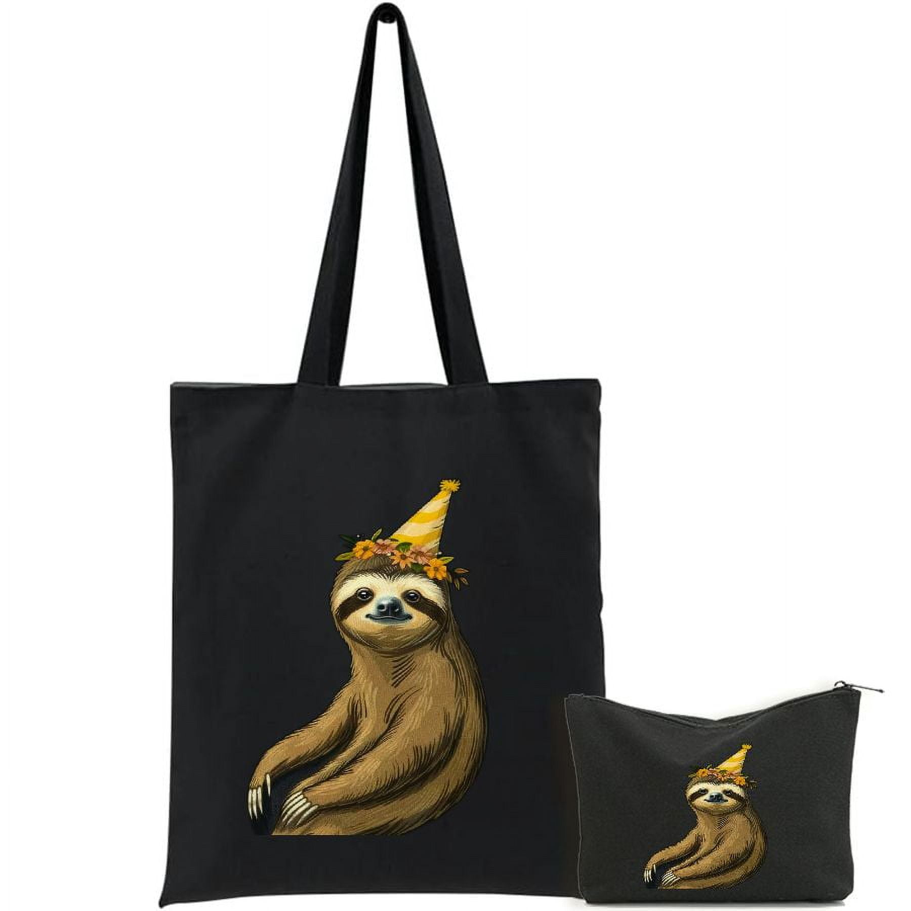 GOSMITH 2 Pcs Canvas Tote Bags Cute Aesthetic Tote Bags with Zipper It ...
