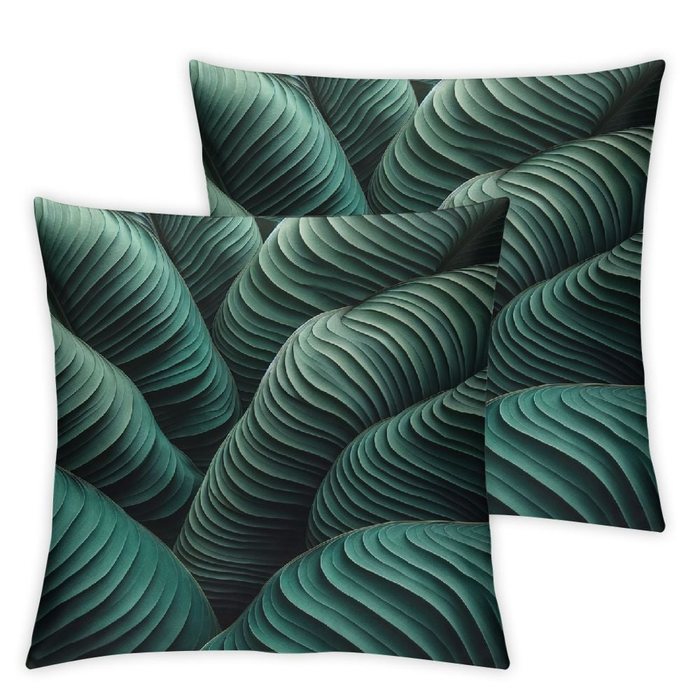 GOSMITH 2-Piece Short Plush Pillowcase Set - Banana Leaf Tropical Large ...