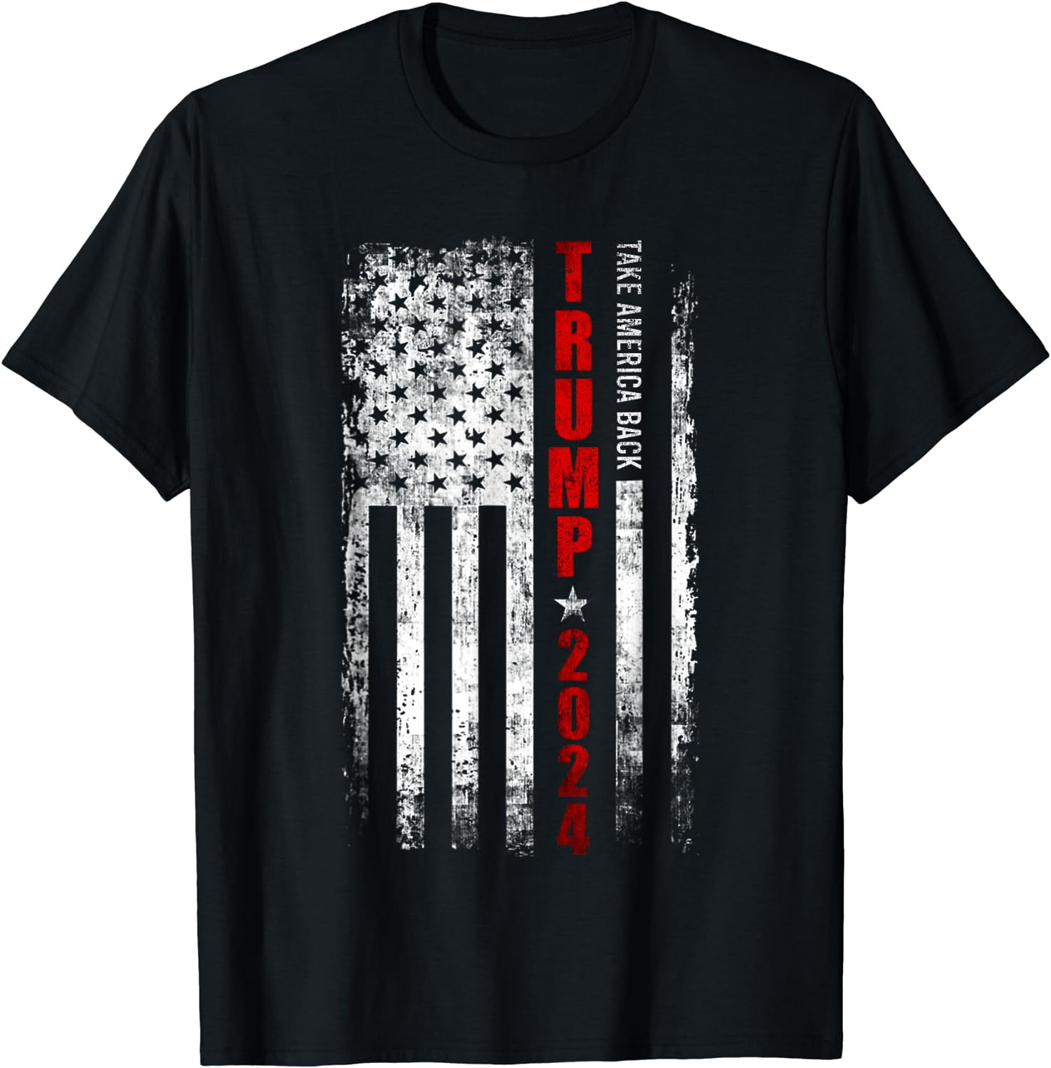 Leisuo 2024 American Flag T-Shirt 214537-black - Walmart.com