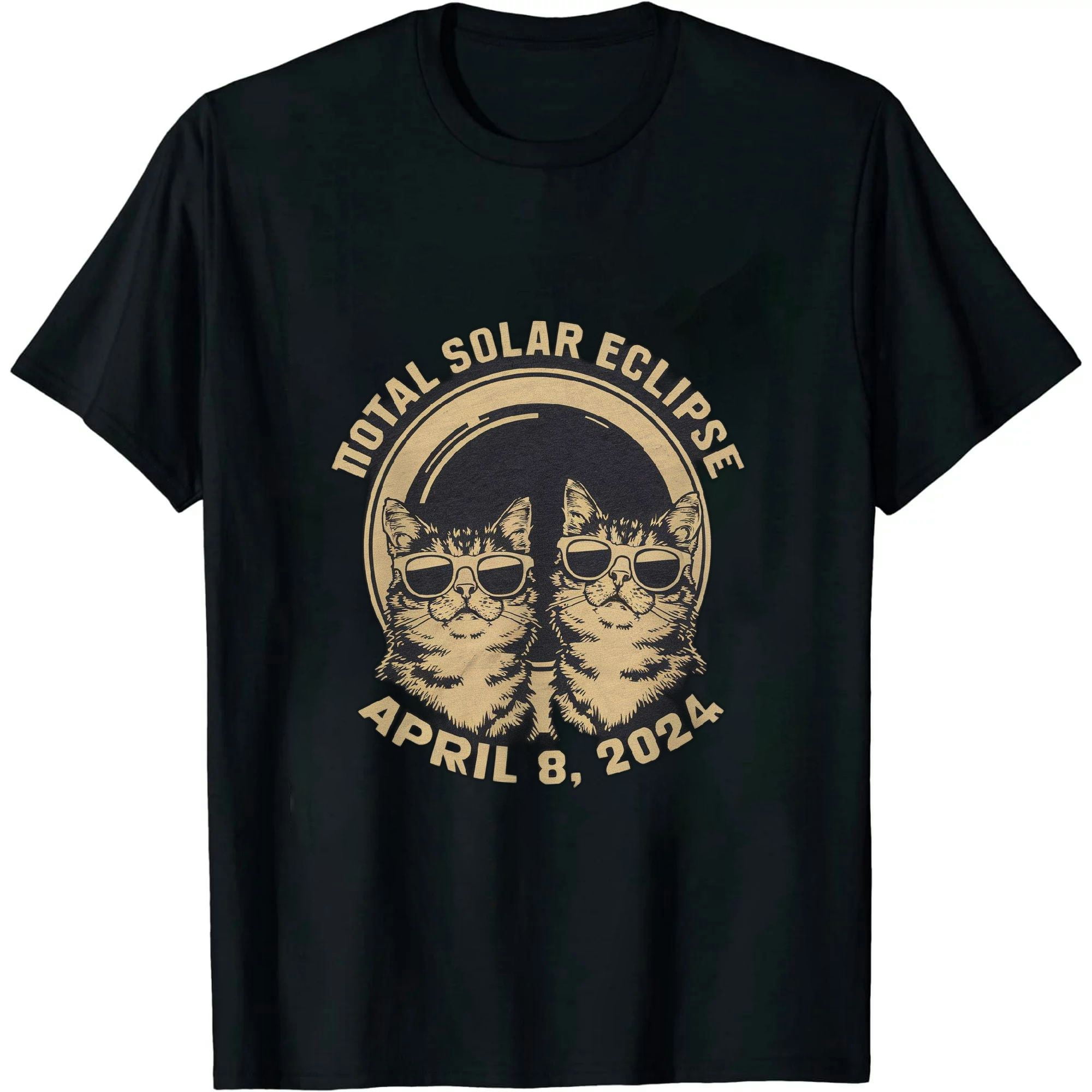 GOSMITH 2024 Total Solar Eclipse April 8 Eclipse Cats T-Shirt - Walmart.com