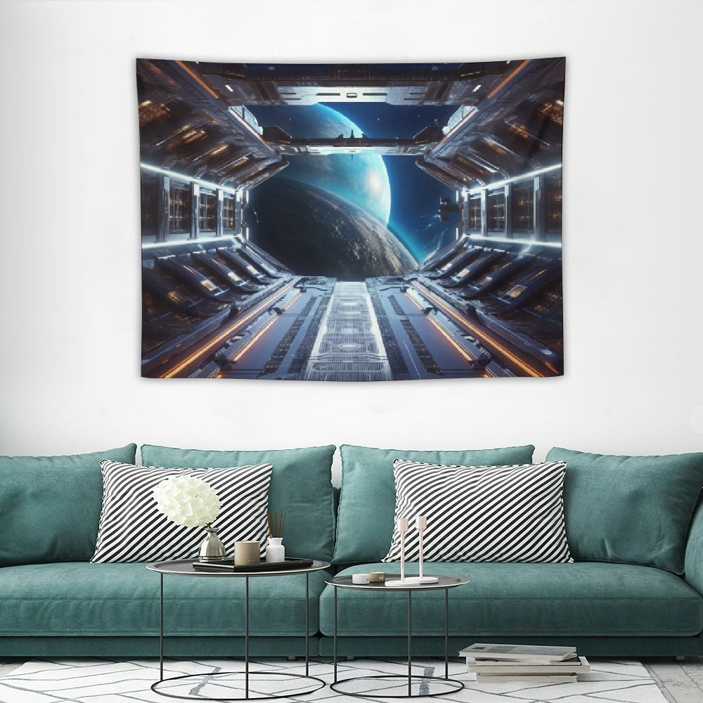 GOSMITH 40x30 Inch Spaceship Interior Tapestry Wall Hanging Universe ...