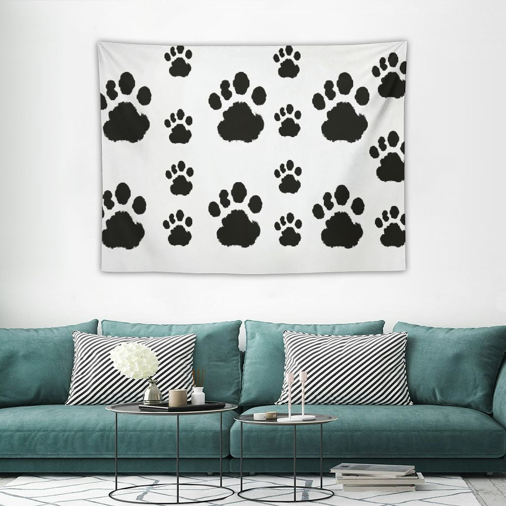 GOSMITH 49 Pieces/Set Dog Paws Wall Decals Vinyl Pawprints Sticker ...