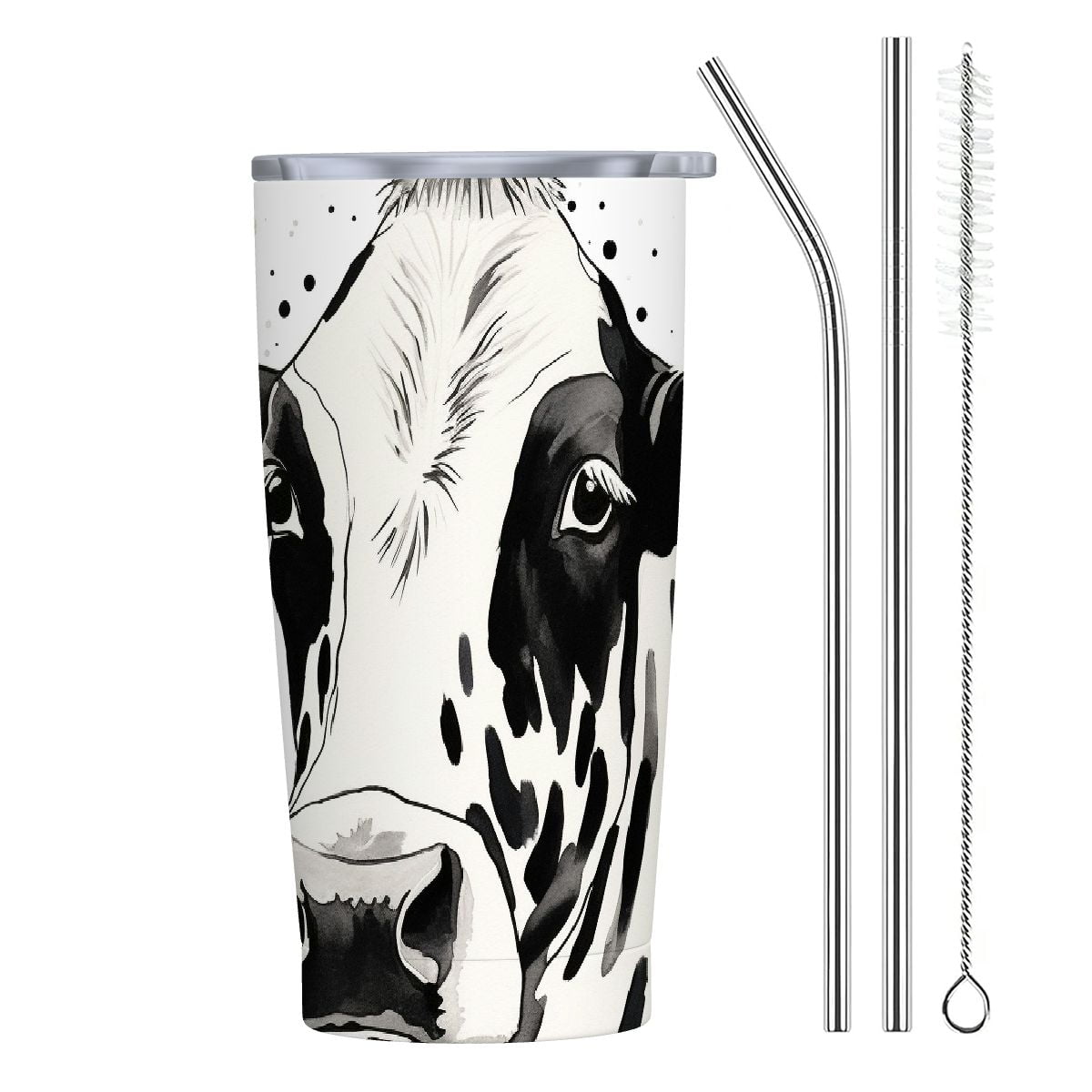 GOSMITH 4Cow Print cup with Handle – Stainless Steel Insulated Tumbler ...