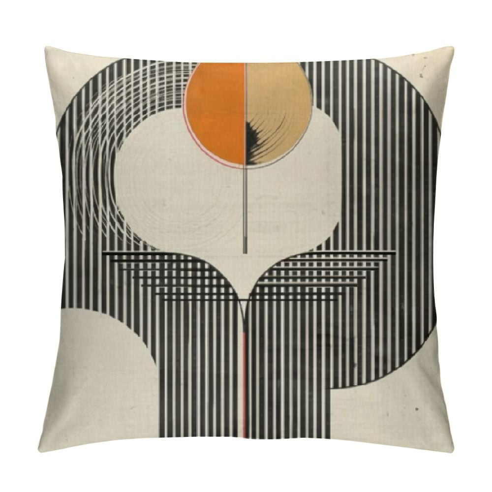 GOSMITH Abstract Sun Sunset Sunrise Line Rainbow Mountain Throw Pillow ...