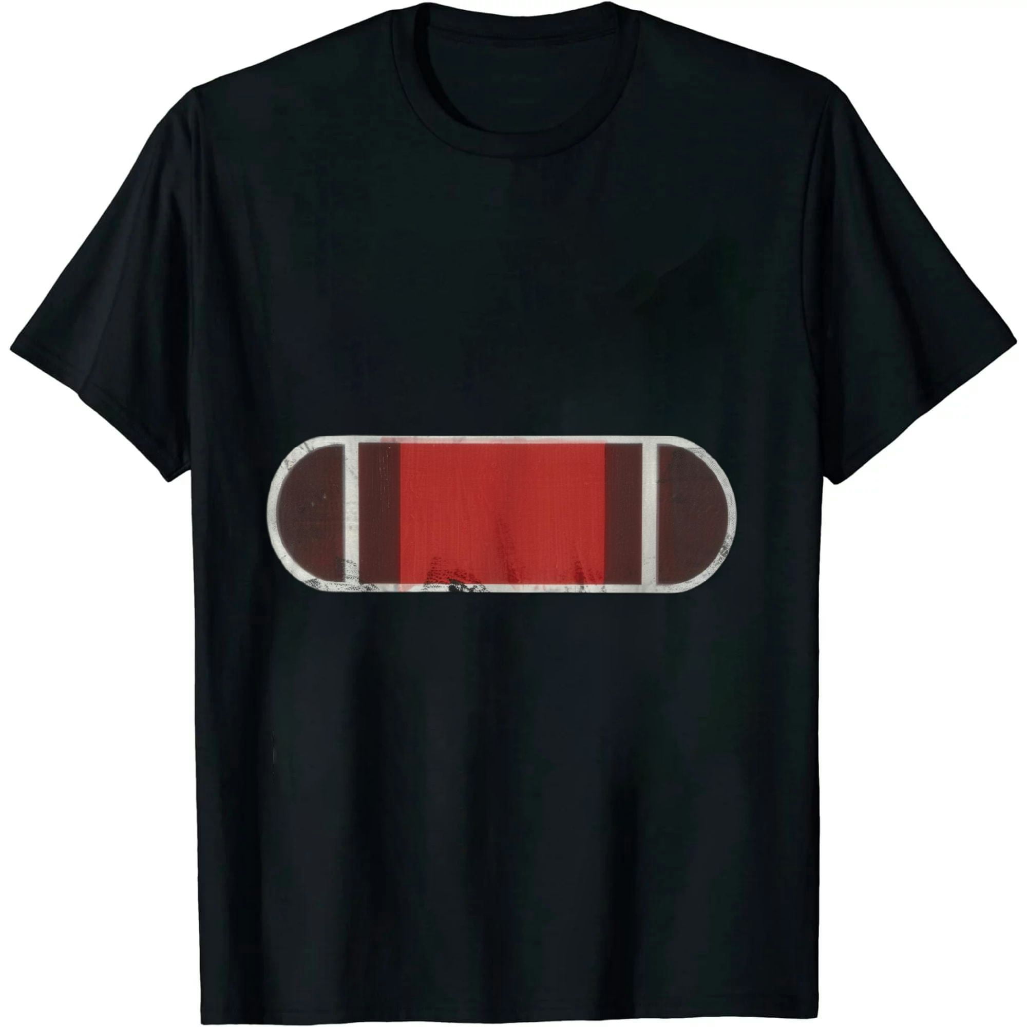 GOSMITH Always Tired Novelty T Shirt Sarcastic Funny Joke Empty Battery ...