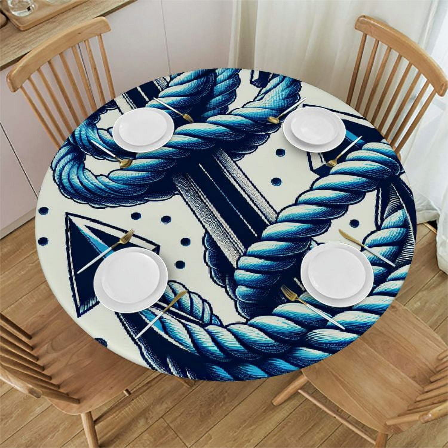 Leisuo Anchor, Hand Drawn Anchors and Entangled Ropes Nautical ...