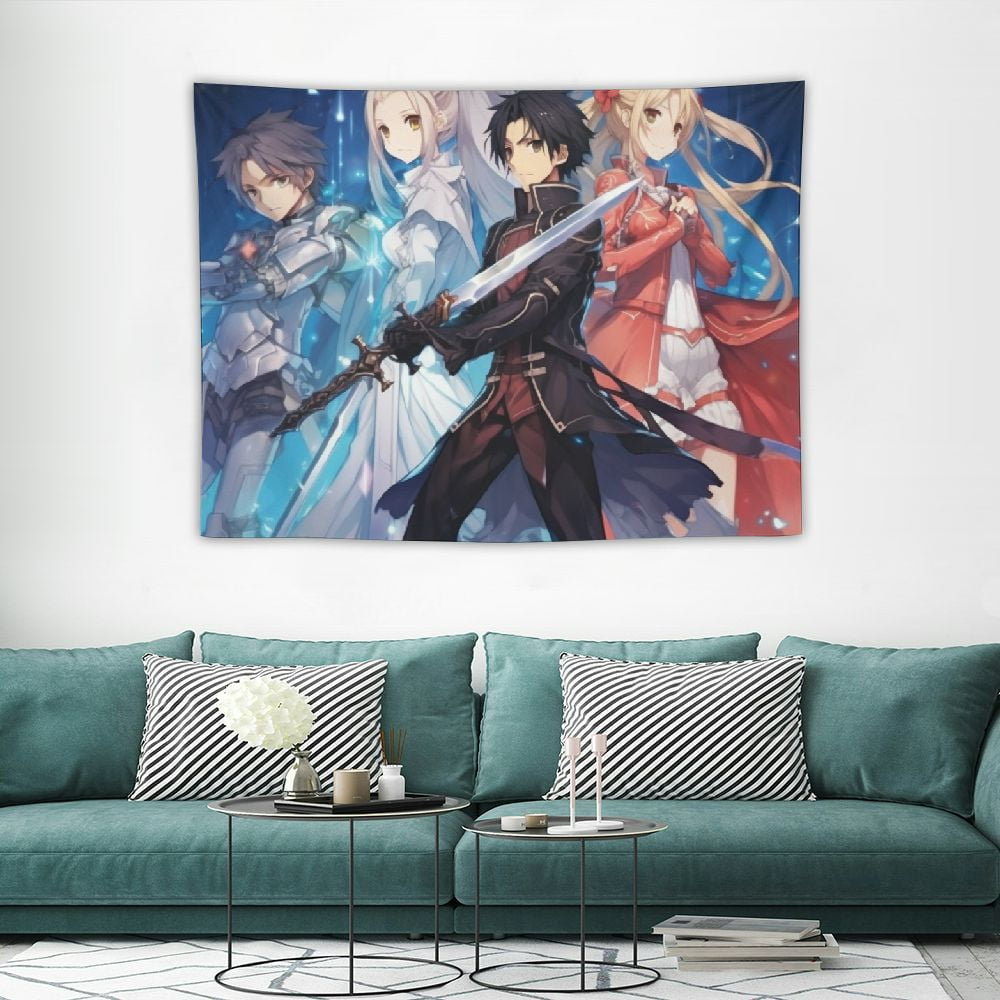 GOSMITH Anime Sword Art Online Tapestry Wall Hanging Art For Living ...