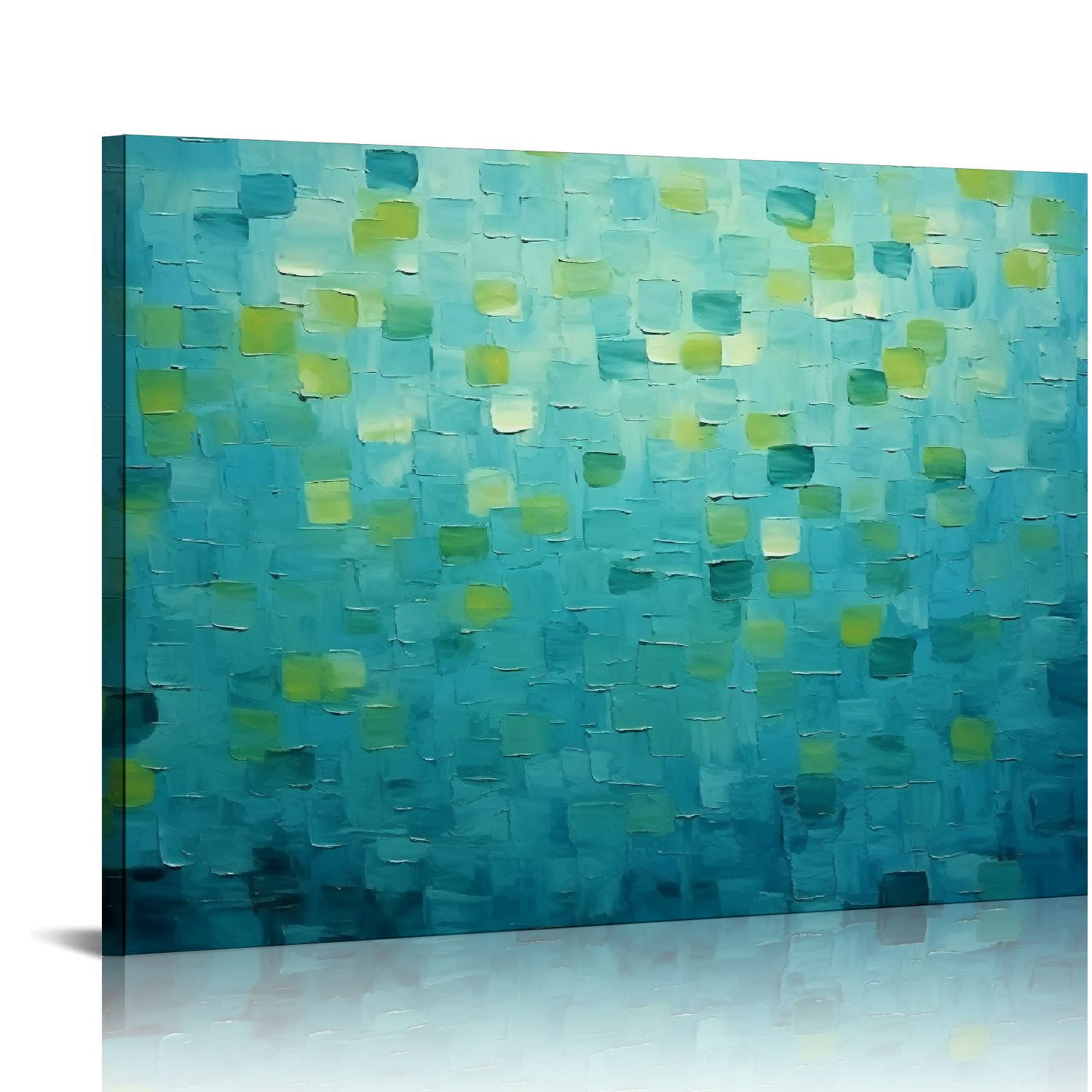 GOSMITH Art, 20x16in Inch Modern Abstract 3D Hand-Painted Lattice ...