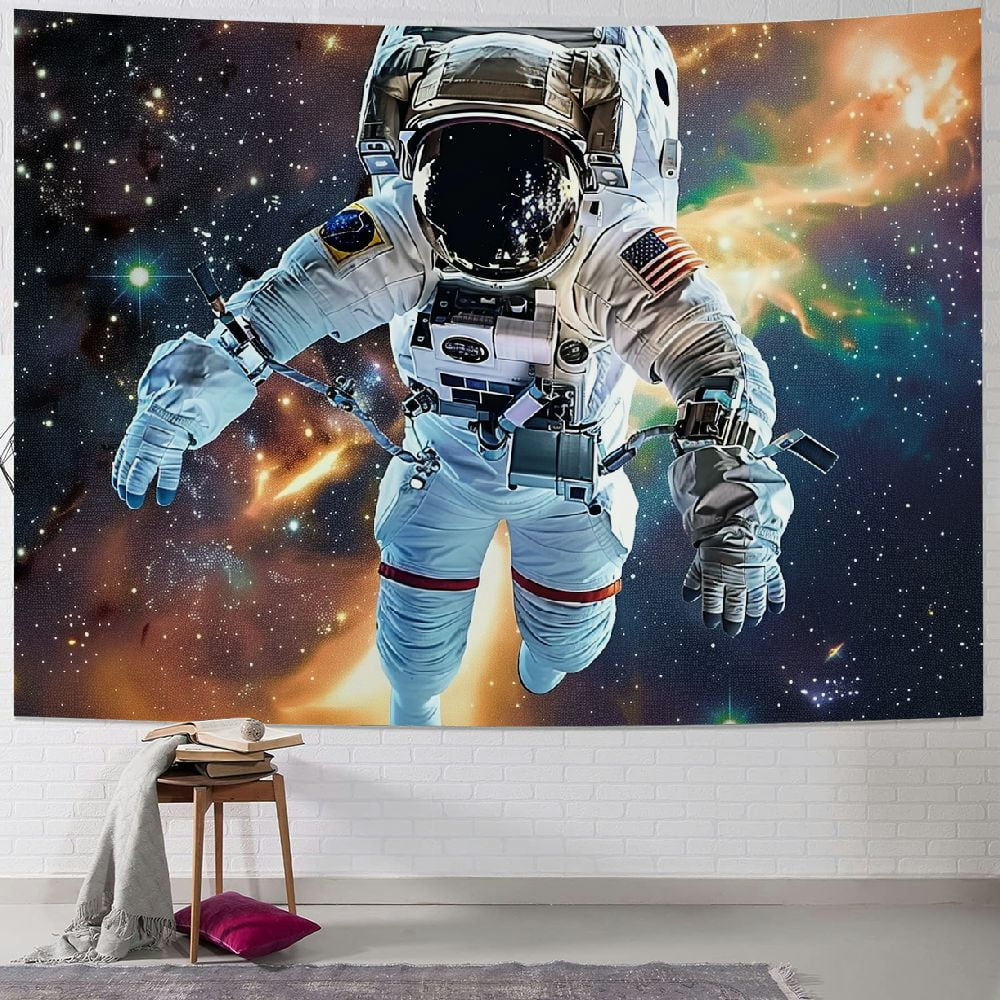 GOSMITH Astronaut Tapestry Galaxy Space Pilot Wall Hanging Fantasy ...