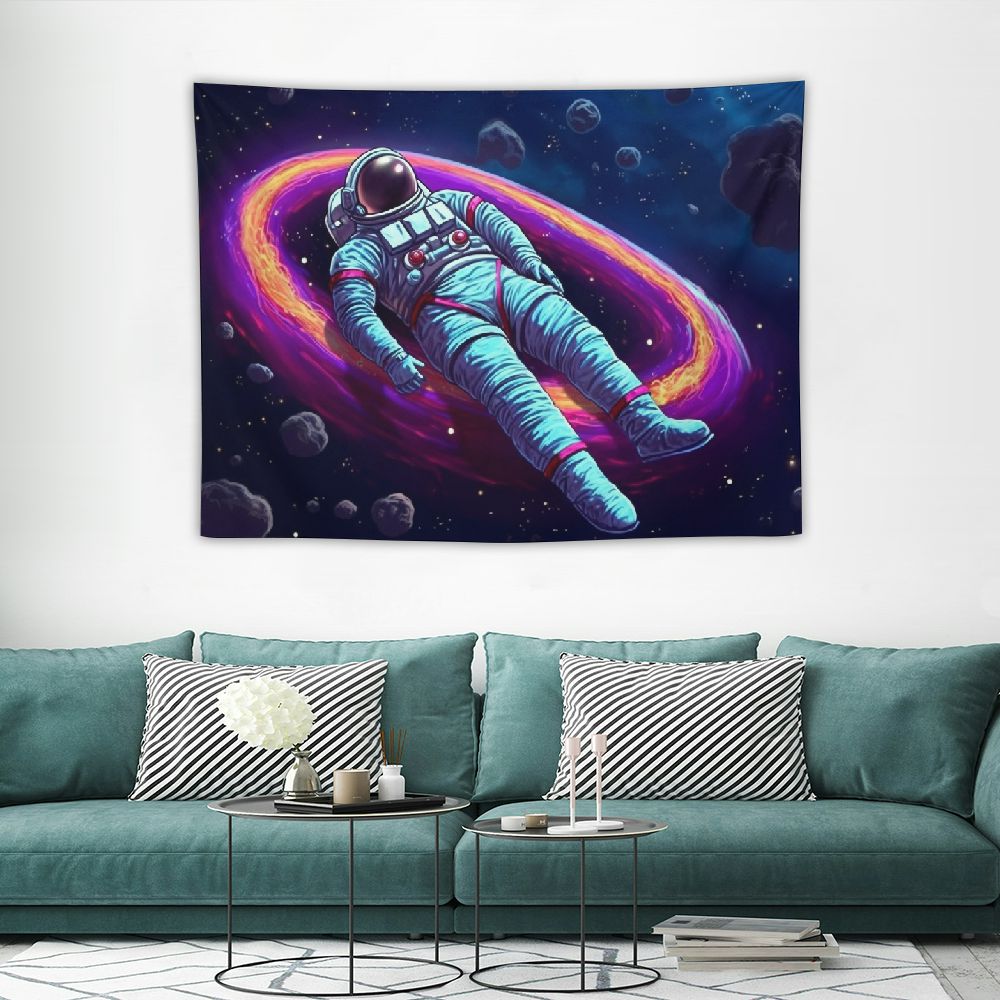 GOSMITH Astronaut Tapestry,UV Reactive Funny Doughnut Aesthetic ...