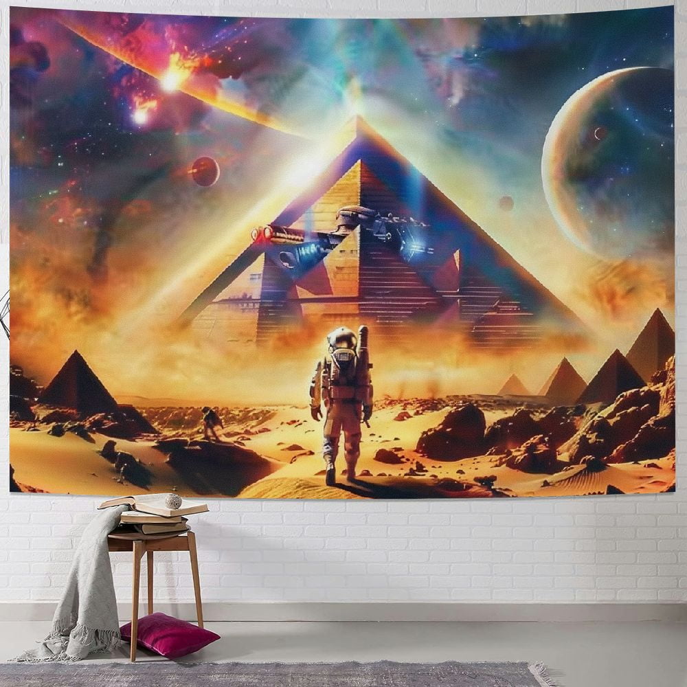 GOSMITH Astronaut Tapestry UV Reactive Galaxy Space Tapestry Trippy ...
