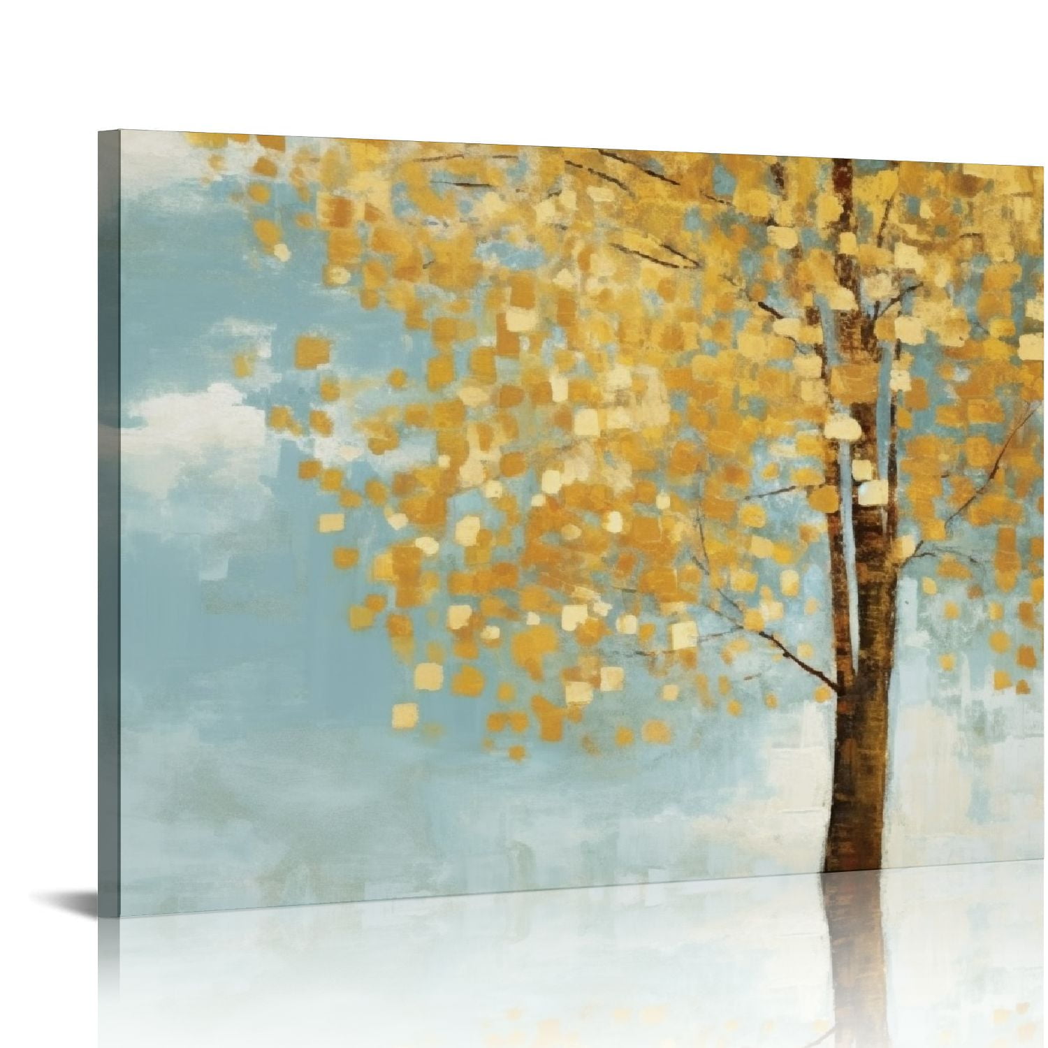 GOSMITH Autumn Tree Wall Art Decor Fall Tree Modern Abstract Artwork ...