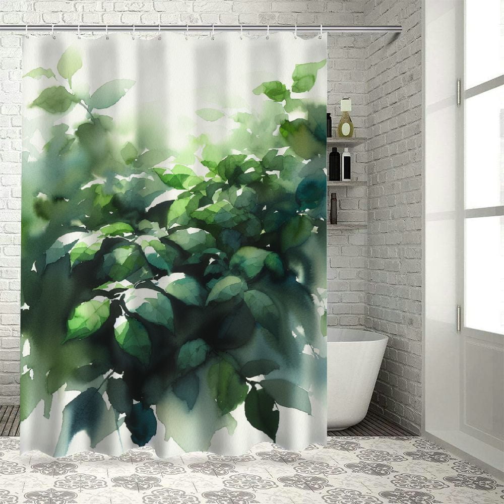 GOSMITH Banana Leaves Watercolor Green Leaves Banana Tree Tropical ...