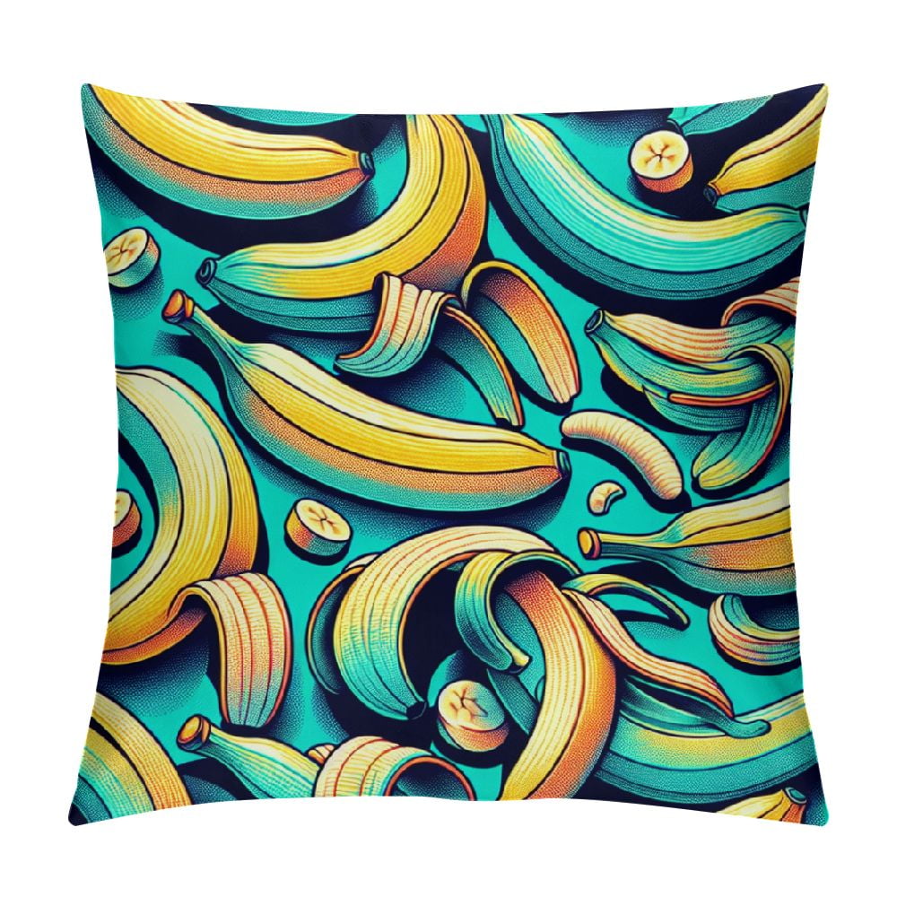GOSMITH Banana Pillow Covers,Decorative Throw Pillow Banana Fruit ...