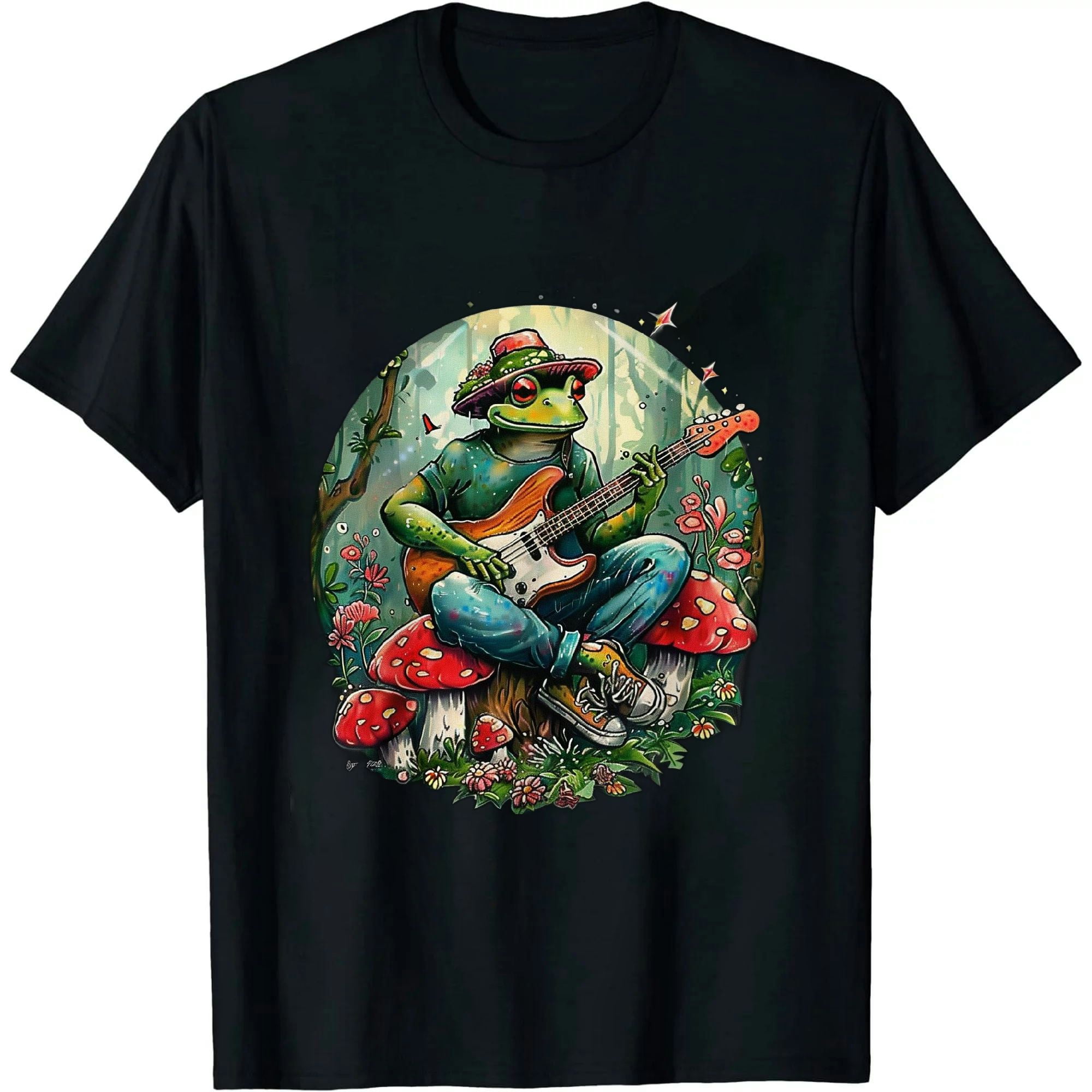 GOSMITH Banjo Froggy Fungi Serenade Cool Funny Frog Mystical Forest T ...