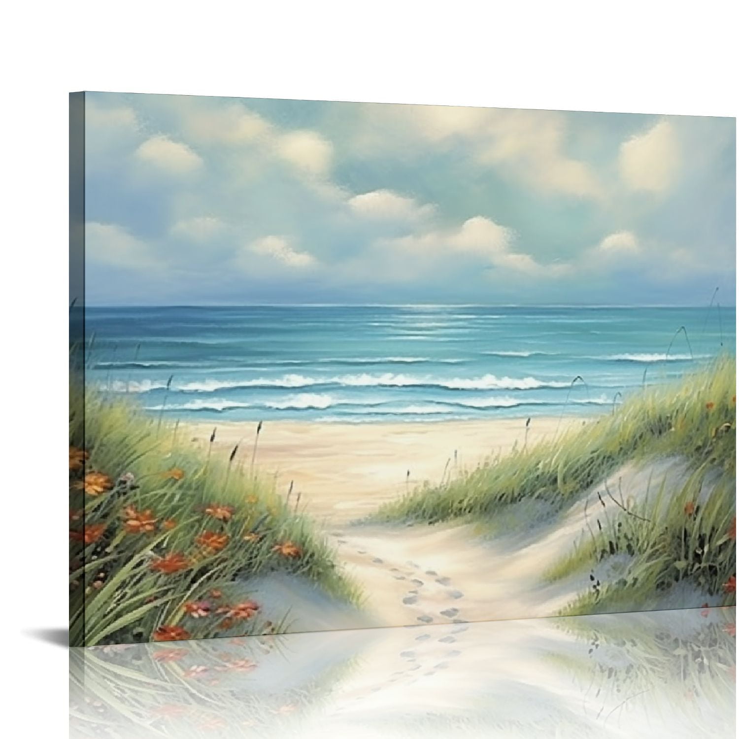 GOSMITH Beach Wall Art Canvas Coastal Beach Canvas Prints Coastal ...