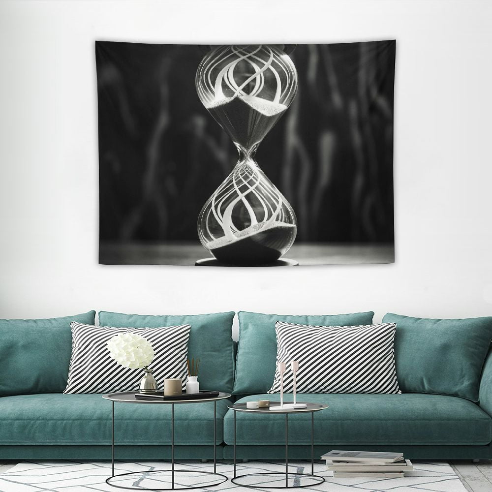 GOSMITH Black And Gray Hourglass Tapestry Living Room Bedroom Wall ...
