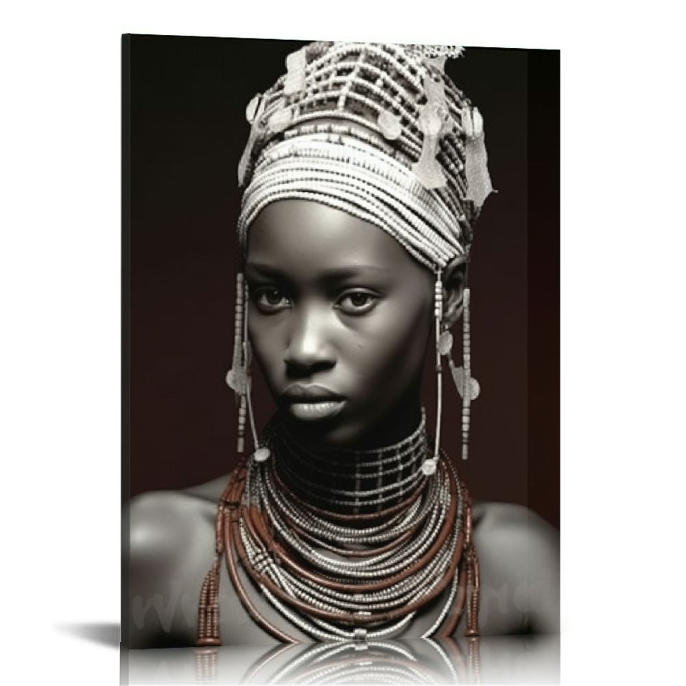 Gosmith Black And White Artwork For Walls African Fashion Women Pictures Indigenous Civilization