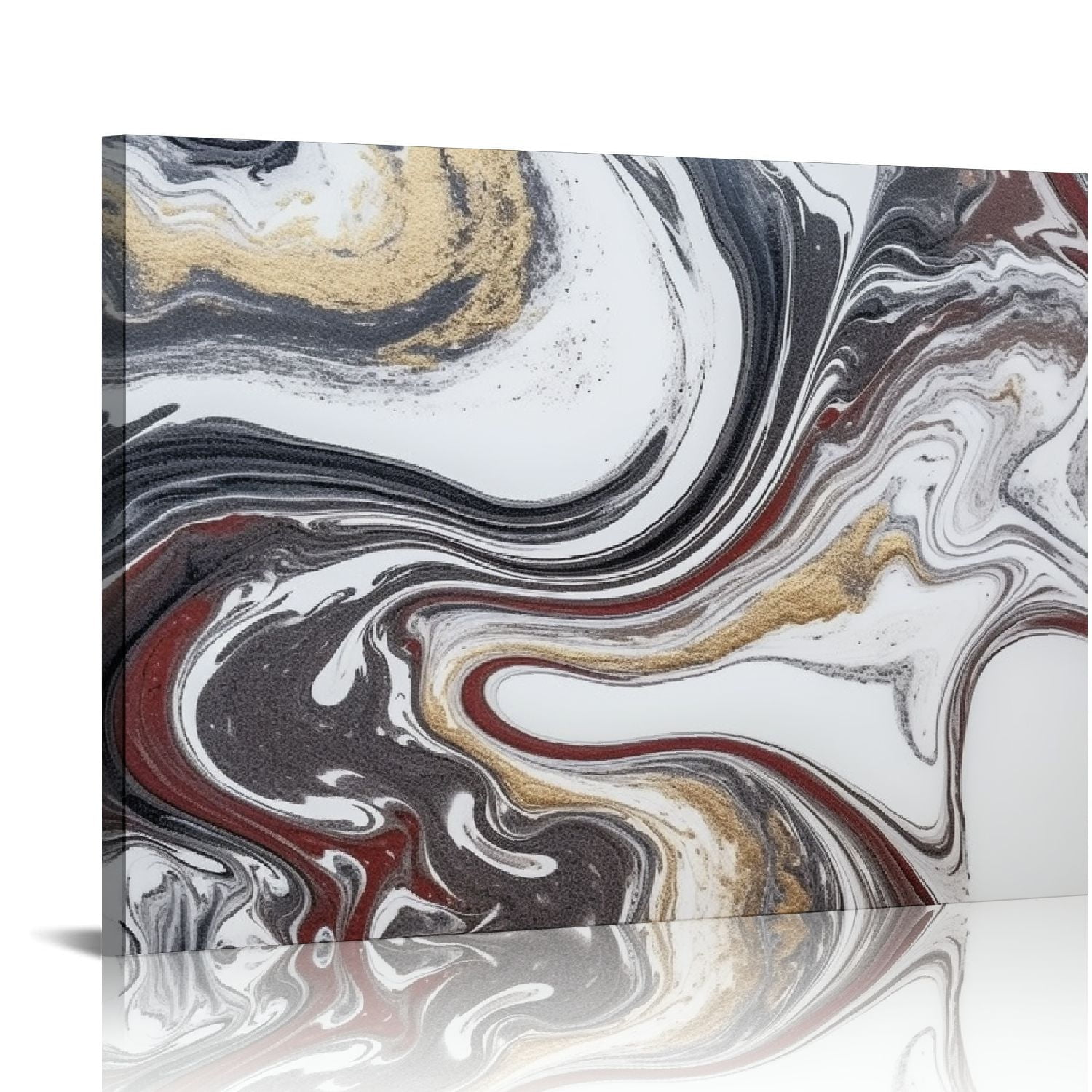 GOSMITH Black and White Wall Art Abstract Marble Texture Wall Decor ...