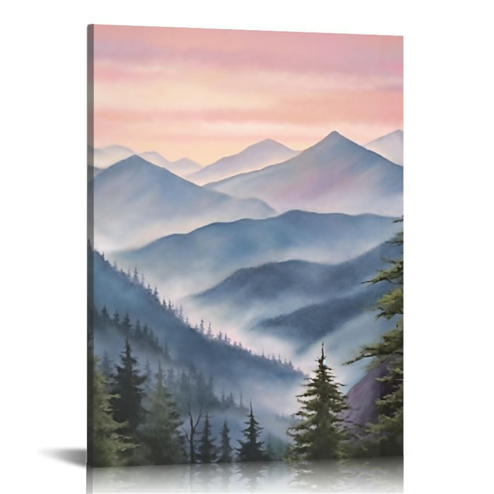 GOSMITH Blue Ridge Mountains Art Print - Appalachian Watercolor ...
