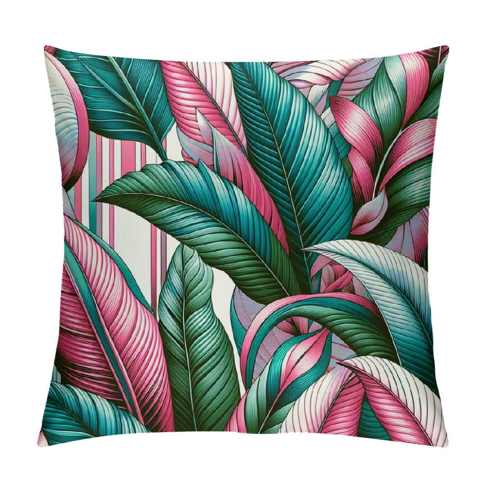 Leisuo Body Pillow Pillowcase Tropical Tree Plant Floral Pillow Cover ...