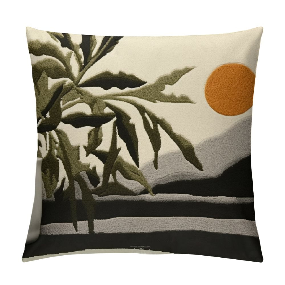 GOSMITH Boho Lumbar Throw Pillow Covers Tufted Abstract Mid Century ...