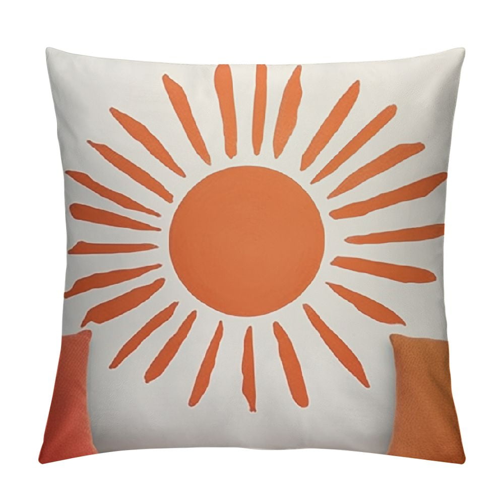 GOSMITH Boho Sun Sunlight Sunset Throw Pillow Covers Golden Boho Sun ...