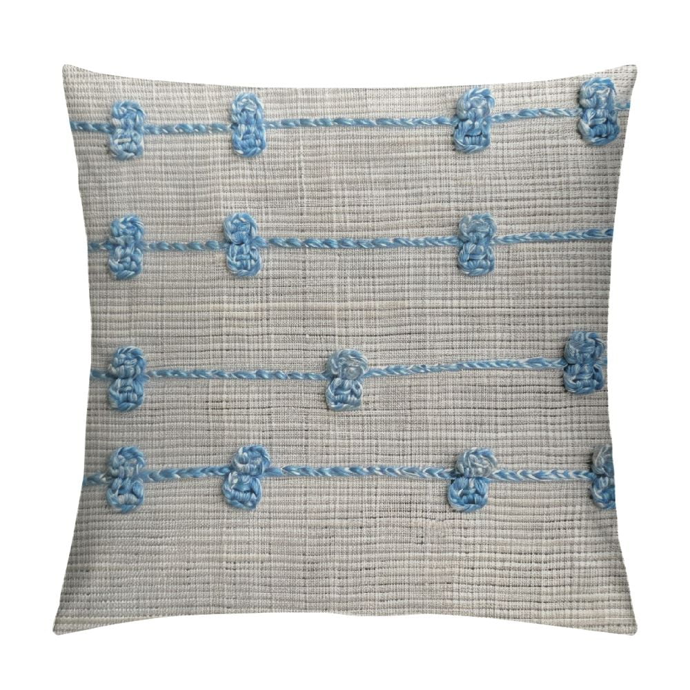 GOSMITH Boho Throw Pillow Covers,Light Blue and White Neutral Couch ...