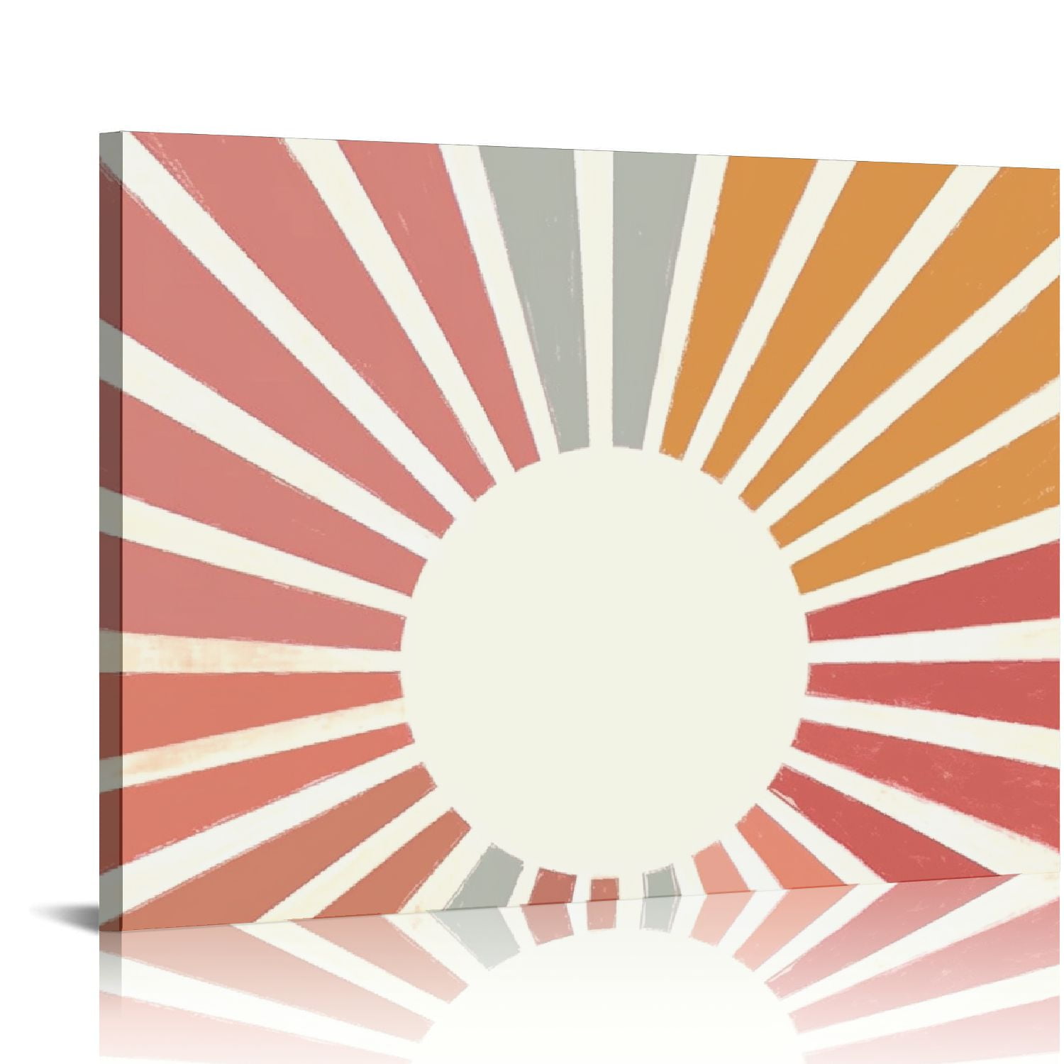 GOSMITH Boho Wall Art,Boho Sunshine Sun Pink Framed Canvas Wall Art ...