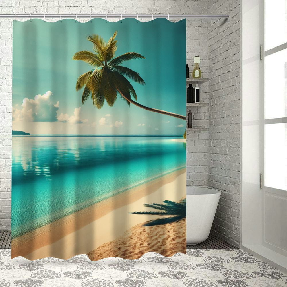 GOSMITH Botanical Sandy Beach Island Palm Tree Summer Time Holiday ...