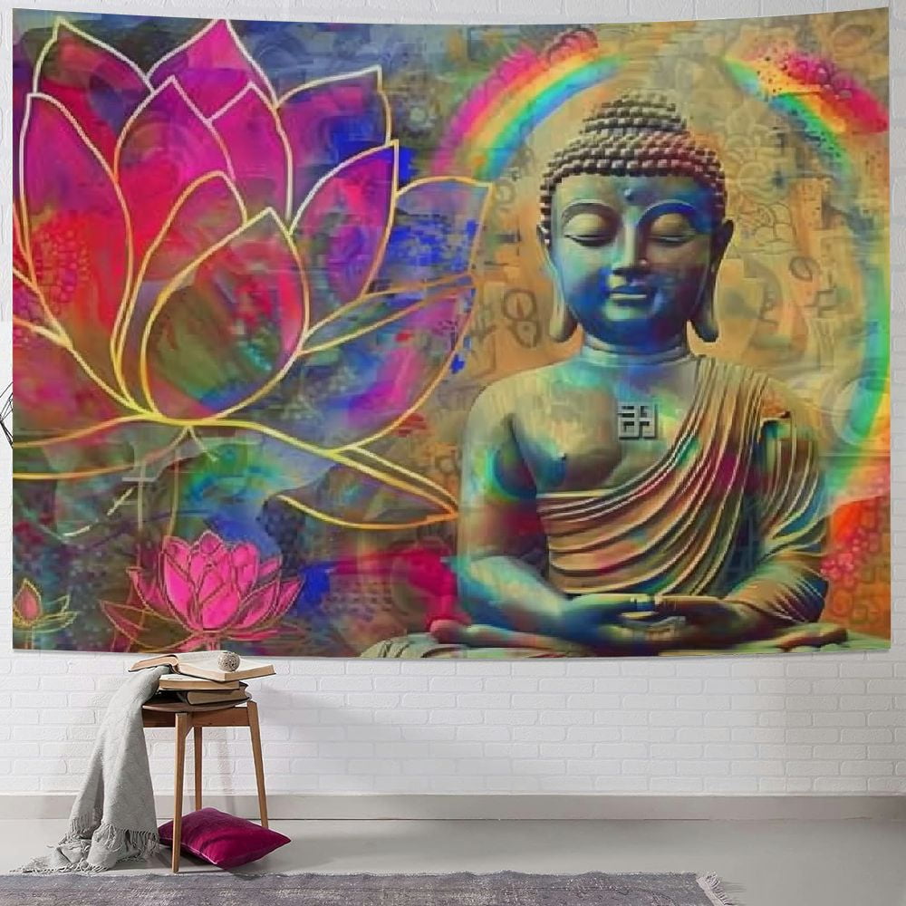 GOSMITH Buddha Tapestry Spiritual Wall Hanging Meditation Buddhist ...