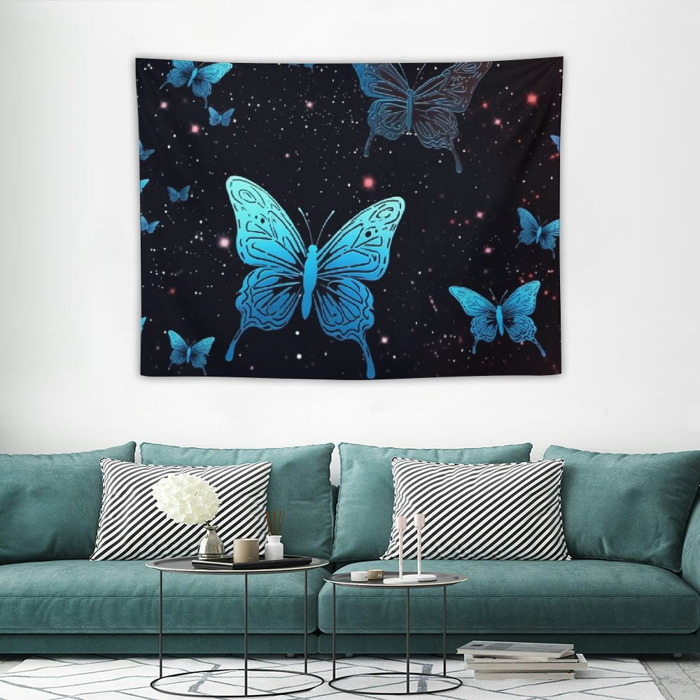 GOSMITH Butterfly Tapestry for Room Decor,Blue Fantasy Butterflies on ...
