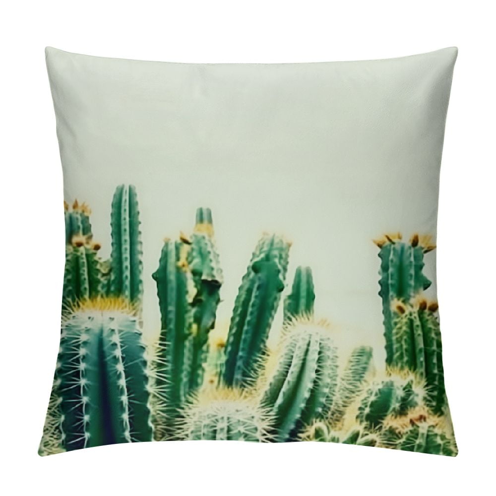 GOSMITH Cactus Lumbar Pillow Covers Summer Tropical Green Plant ...